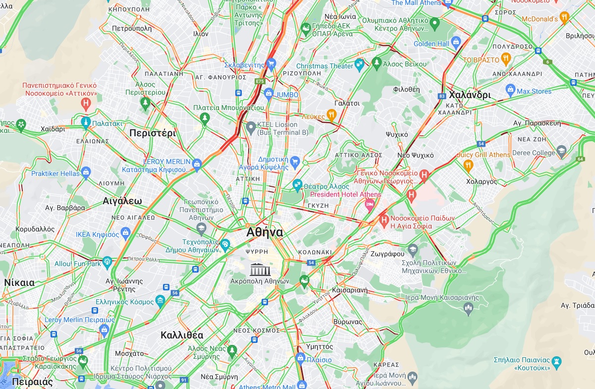 Κίνηση στους δρόμους: Συγκρούσεις οχημάτων και "έμφραγμα" στο Κηφισό ...