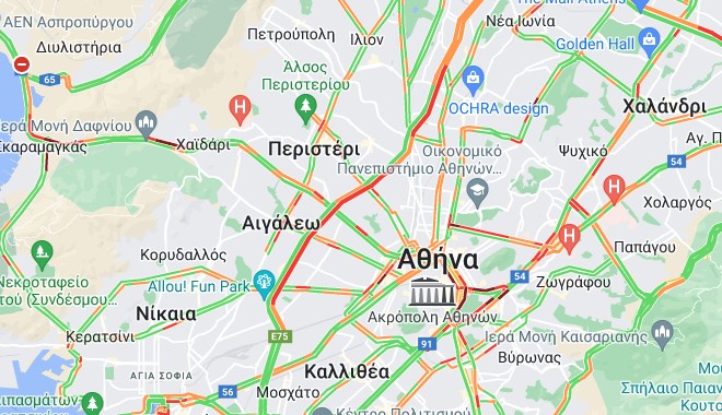 Κίνηση στους δρόμους: Στο "κόκκινο" ο Κηφισός, χάος στο κέντρο της ...