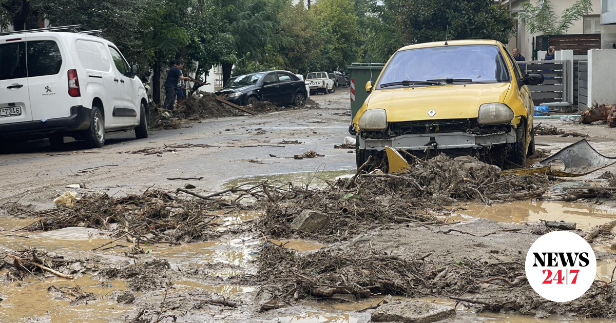 Το NEWS 24/7 στον πλημμυρισμένο Βόλο - Εικόνες καταστροφής