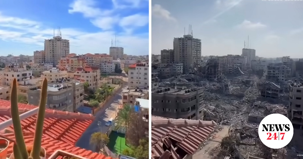 Η Γάζα πριν και μετά το ισραηλινό σφυροκόπημα - Βίντεο