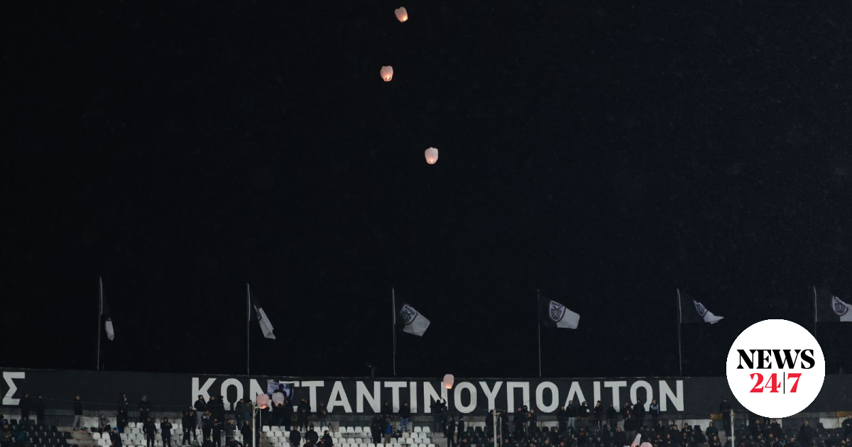 ΠΑΟΚ: 57 φαναράκια άναψαν για τα θύματα των Τεμπών