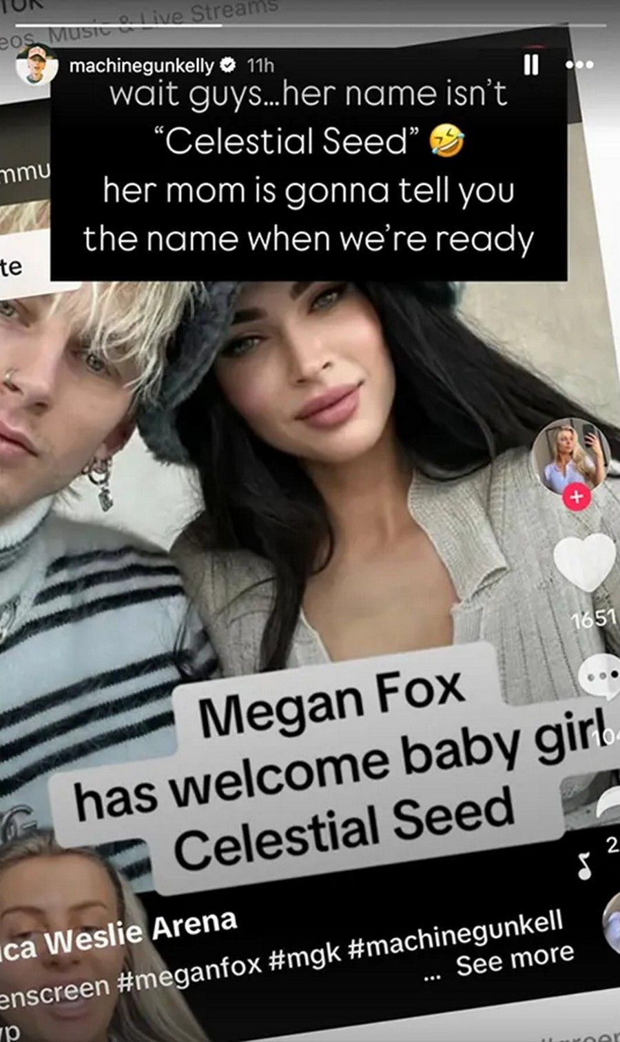 Megan Fox και Machine Gunn Kelly ανακοίνωσαν λάθος όνομα για το ...