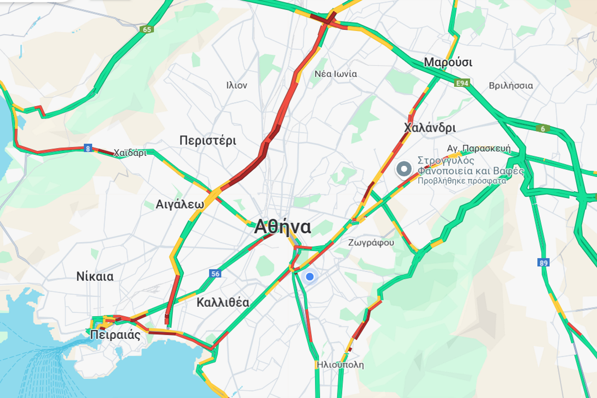 Κίνηση στους δρόμους: "Παρέλυσε" η Ποσειδώνος λόγω τροχαίου στο ρεύμα ...