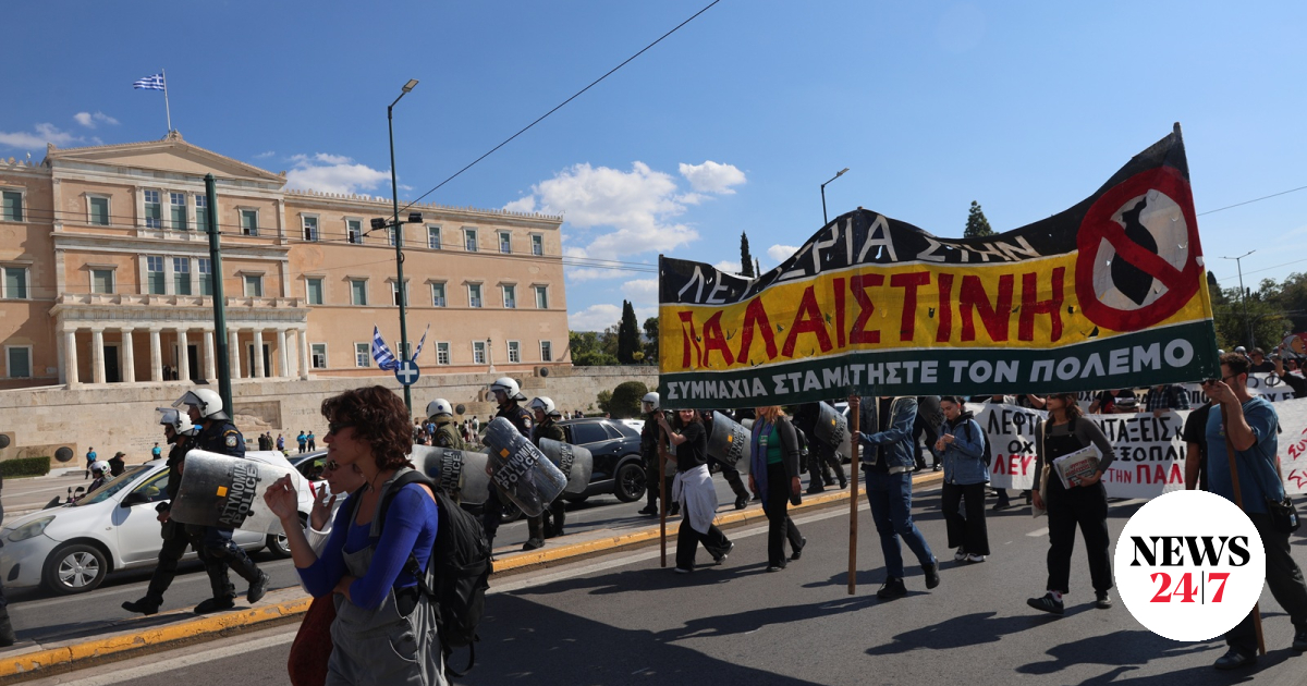 Μαζική συμμετοχή στην απεργιακή κινητοποίηση για τη Γάζα - Βίντεο